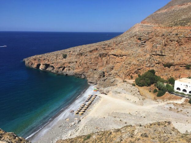 Filaki Beach: A gorgeous pebble, nudism friendly beach near Sfakia